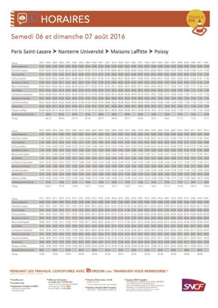 Travaux RER A : les horaires de votre ligne
